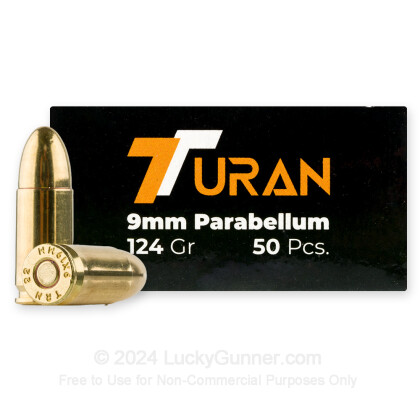 Cheap 9mm Ammo For Sale - 124 Grain FMJ Ammunition in Stock by Turan ...