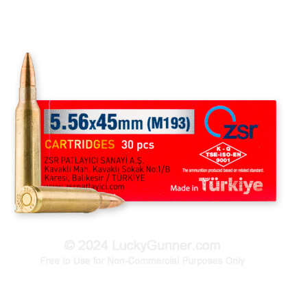 ZSR 5.56x45 Ammo For Sale - 55 Grain FMJ M193 - 1500 Rounds