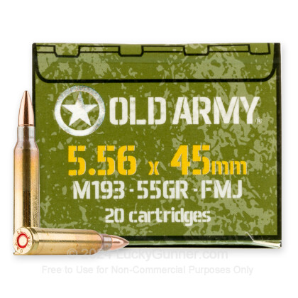 Old Army 5.56x45 Ammo For Sale - 55 Grain FMJ M193 - 540 Rounds