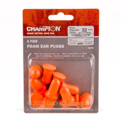 Champion Molded Foam Ear Plugs For Sale - Champion Hearing Protection ...