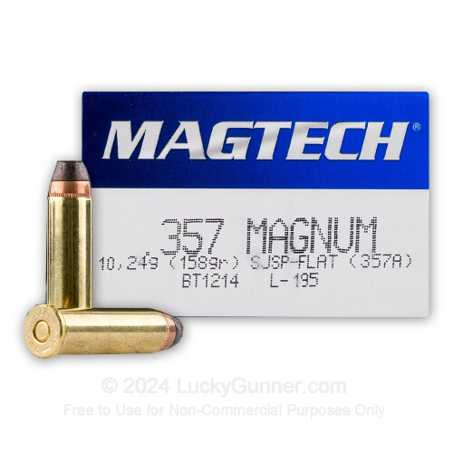 357 Mag - 158 gr SJSP - Magtech - 50 Rounds