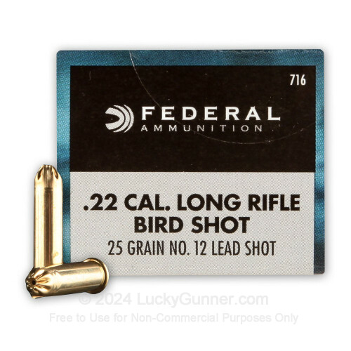 22 LR Shotshell Ammo For Sale - 25 gr #12 Shotshell - Federal GameShok ...