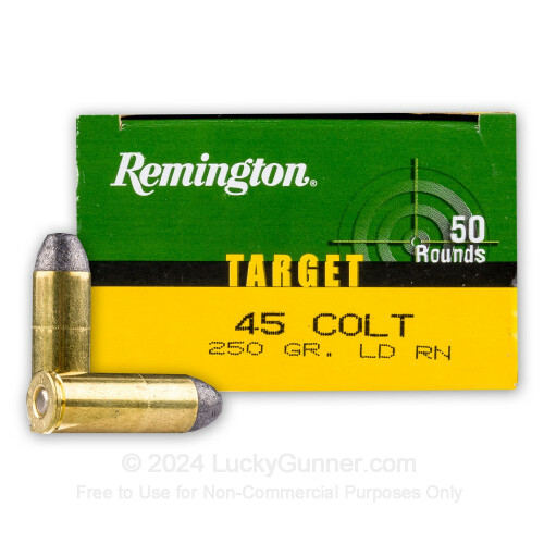 45 LC Ammo For Sale - 250 gr LRN - Remington Target Ammunition In Stock ...