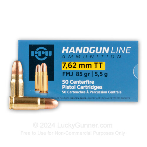 7.62x25 Ammo for Sale | Bulk 7.62x25mm Tokarev Ammunition