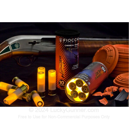 12 Gauge Ammo - 2-3/4" Fiocchi Tracer shells - 3/4 oz - #8 - Fiocchi Cyalume - 100 Rounds