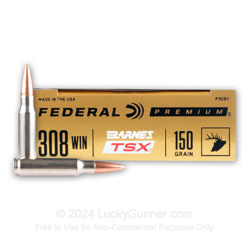 Premium 308 Ammo For Sale - 150 Grain Barnes TSX Ammunition in Stock by ...