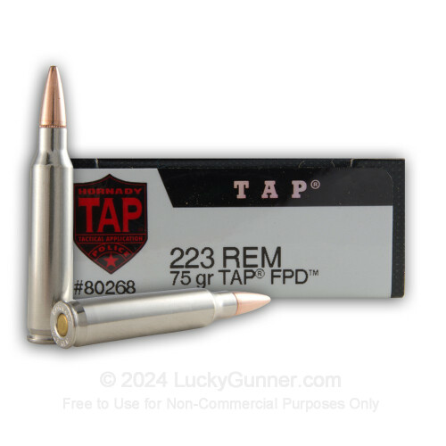 223 Rem - 75 gr JHP TAP - Hornady - 20 Rounds