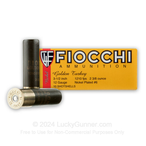12 Gauge Ammo - Fiocchi Turkey Load 3-1/2" #6 - 10 Shells