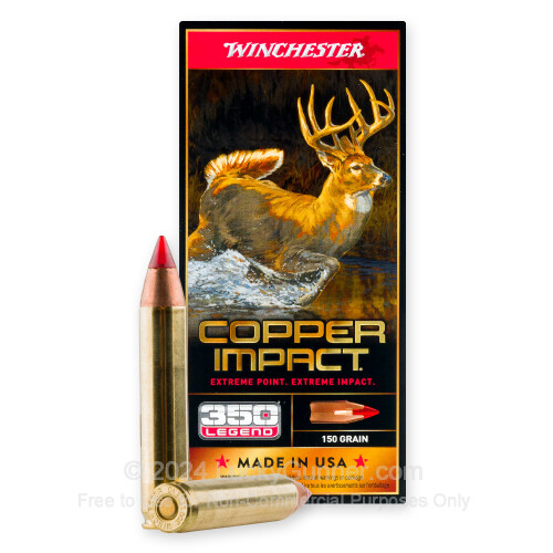 Premium 350 Legend Ammo For Sale - 150 Grain Copper Extreme Point Ammunition in Stock by ...