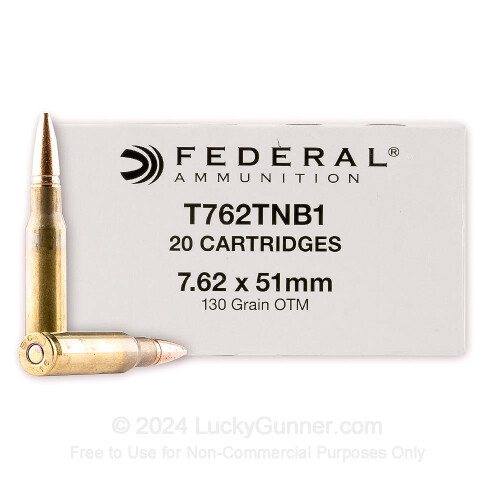 Premium 7.62x51mm Ammo For Sale - 130 Grain Open Tip Match Ammunition ...