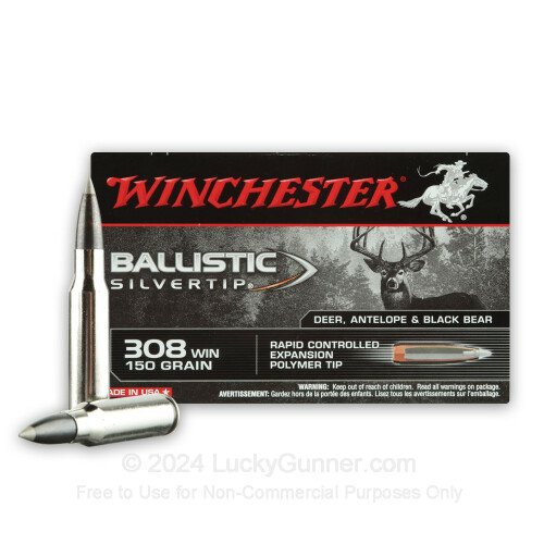 Winchester 308 Ammo For Sale - 150gr Polymer Tip - 20 Rounds