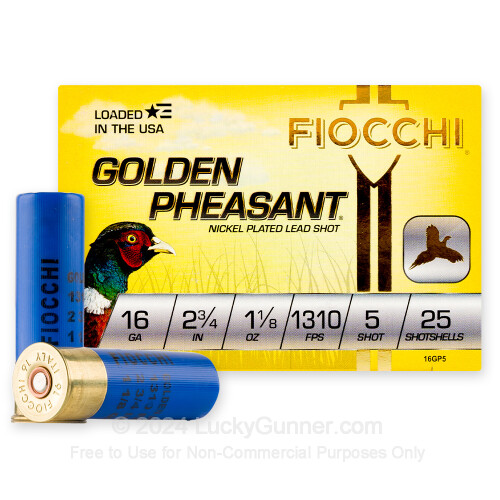 Premium 16 Gauge Ammo For Sale - 2-3/4” 1-1/8oz. #5 Shot Ammunition in ...