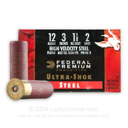Premium 12 Gauge Ammo For Sale - 3" 1-1/8 oz. #2 Steel Shot Ammunition ...