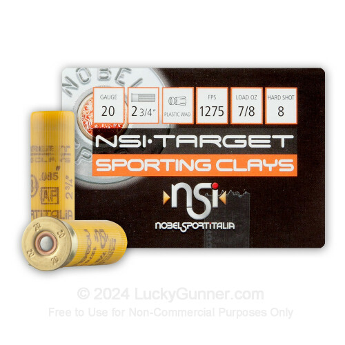 20 Gauge Ammo - 2-3/4" Lead Shot Target shells - 7/8 oz - #8 ...