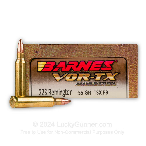 223 Rem - 55 gr Lead Free TSX Hollow Point Barnes VOR-TX Ammunition ...
