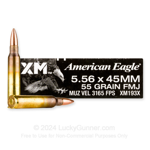 Bulk 5.56x45 Ammo For Sale - 55 Grain FMJBT XM193 Ammunition in Stock ...