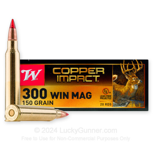 Winchester 300 Win Mag - 150gr Copper - 20rds (Discolored)