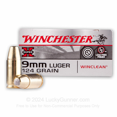 9mm Ammo - 124 gr BEB - Winclean Ammunition - 500 Rounds