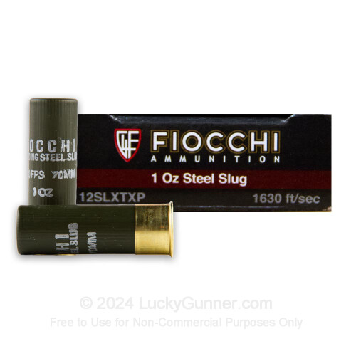 Bulk 12 ga Slugs For Sale - Fiocchi 1 oz Segmented Steel Slug Ammo ...