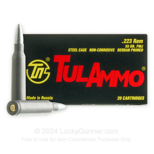 Cheap Tula 223 Rem Ammo For Sale - 55 grain FMJ Ammunition In Stock