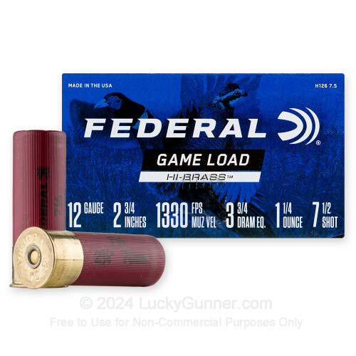 Premium 12 Gauge Ammo For Sale - 2-3/4” 1-1/4oz. #7.5 Shot Ammunition ...
