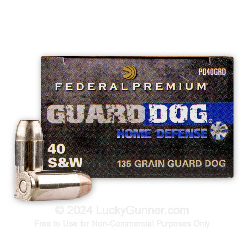 Cheap 40 S&W Federal Guard Dog Ammo - 135 Grain Expanding Full Metal ...