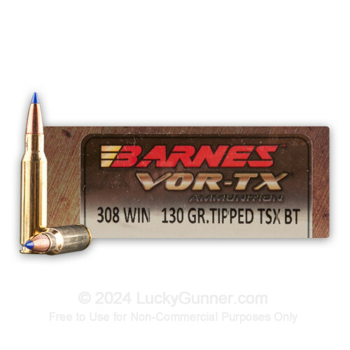 Premium 308 Win Ammo For Sale - 130 Grain TTSX BT Ammunition in Stock ...