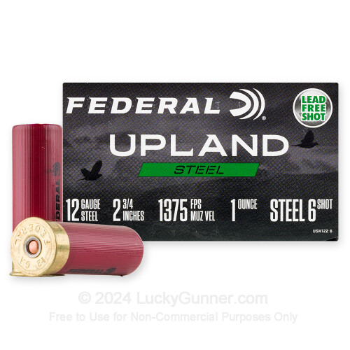 Premium 12 Gauge Ammo For Sale - 2-3/4” 1oz. #6 Steel Shot Ammunition ...