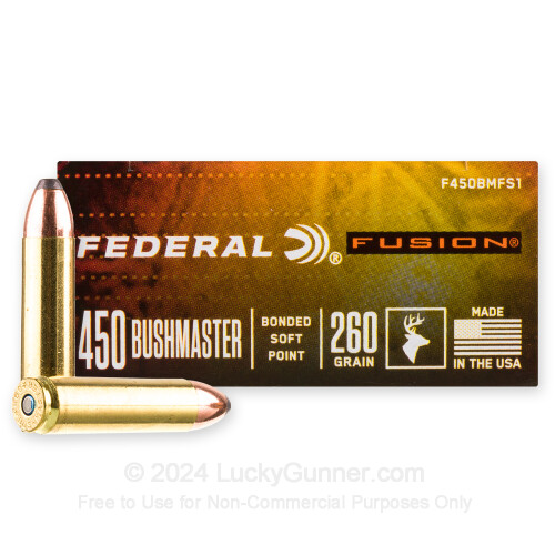 Premium 450 Bushmaster Ammo For Sale - 260 Grain SP Ammunition in Stock ...