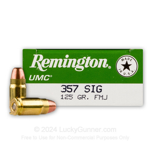 357 Sig Ammo For Sale - 125 gr MC - Reloadable Remington Ammo Online