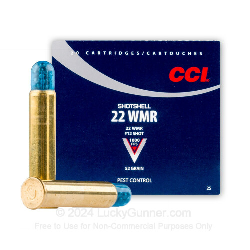 22 WMR Shotshell Ammo For Sale - 52 gr #12 Shotshell - CCI 22 ...