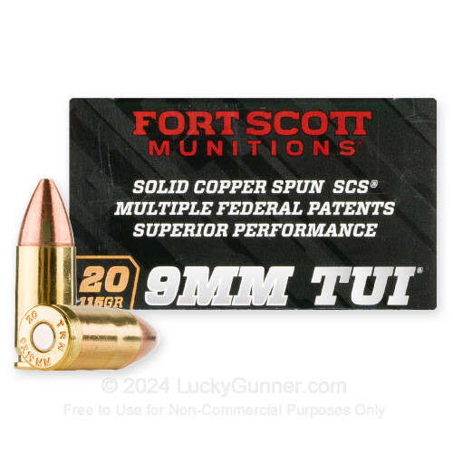 Premium 9mm Ammo For Sale - 115 Grain Tumble Upon Impact Ammunition in ...