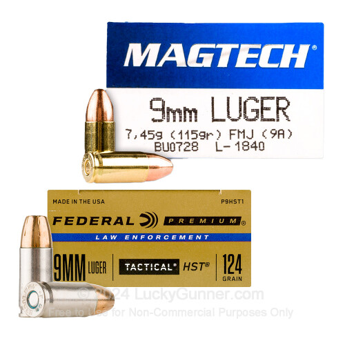 Bulk 9mm Ammo For Sale - 124 Grain JHP Ammunition in Stock by Federal ...