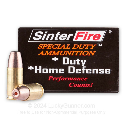 Frangible 9mm SinterFire Hollow Point Ammo - 100gr Frangible HP ...