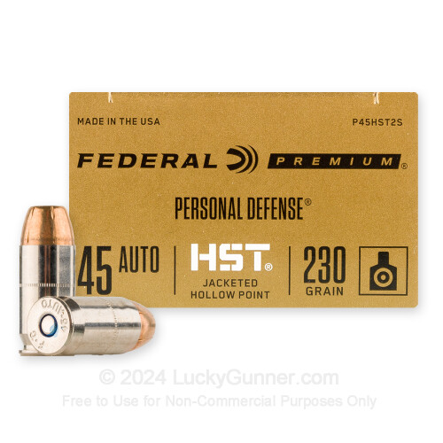 Defensive 45 ACP Ammo For Sale - 230 gr HST JHP - Federal Premium ...