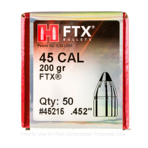 Bulk 460 S&W Magnum (.452") Bullets for Sale - 200 Grain FTX Bullets in ...
