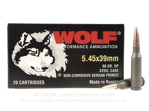 5.45x39 Ammo For Sale | 60 gr HP Ammunition In Stock by Wolf