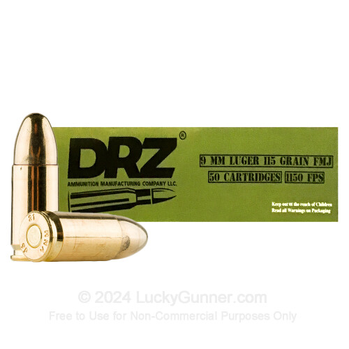 Bulk 9mm Ammo For Sale - 115 Grain FMJ Ammunition in Stock by DRZ ...