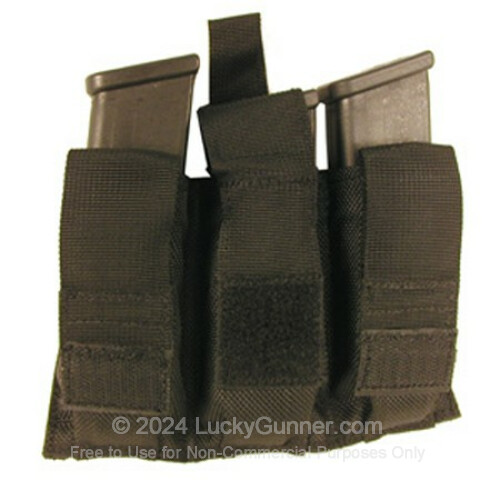Triple Magazine Pouch Belt Loop Pistol Blackhawk Black For Sale