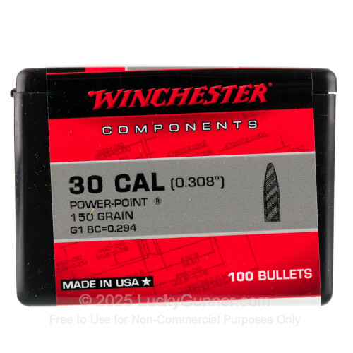 Bulk 308 Win (.308") Bullets for Sale - 150 Grain Power-Point Bullets ...