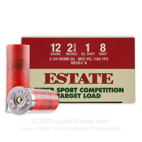 Bulk 12 Gauge Ammo - 2-3/4" Lead Shot shells - 1 oz - #8 - Estate - 250 ...
