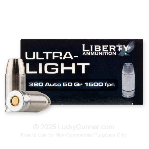 Liberty Ultra Light 380 Ammo For Sale - 50gr SCHP - 20rds