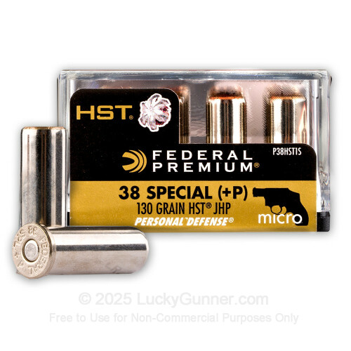38 Special Ammo - Federal HST Personal Defense Micro 130gr JHP - 20 Rounds