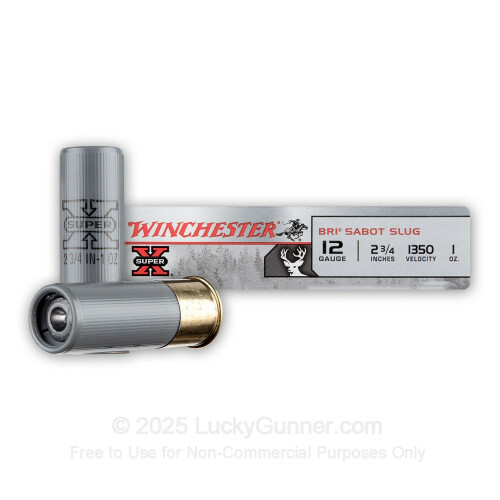 12 Gauge Ammo - Winchester Super-X BRI 2-3/4" 1oz Sabot Slug - 5 Rounds