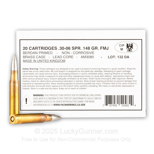 Bulk 30-06 Ammo For Sale - 148 Grain FMJ Ammunition in Stock by Kynoch ...